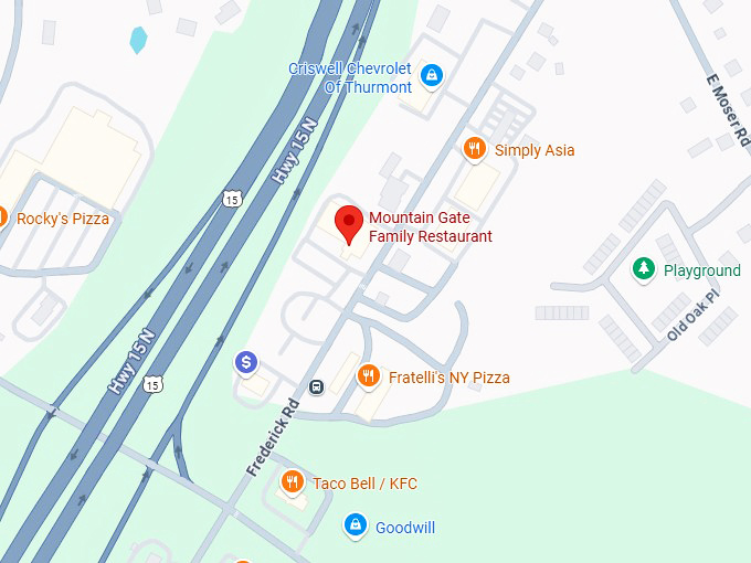 16. mountain gate family restaurant map