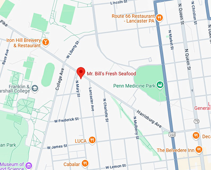 16. mr. bill's fresh seafood map