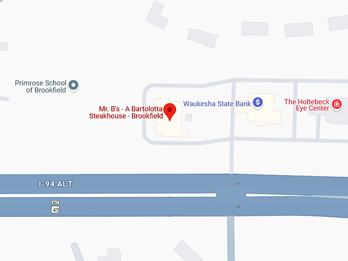 mr. b's a bartolotta steakhouse brookfield map