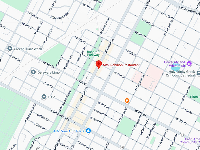 16. mrs. robino's restaurant map