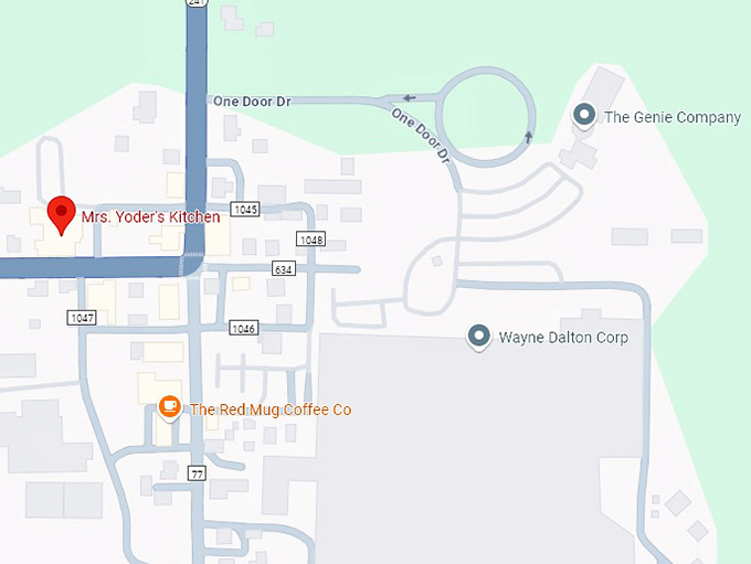 16. mrs. yoder's kitchen map