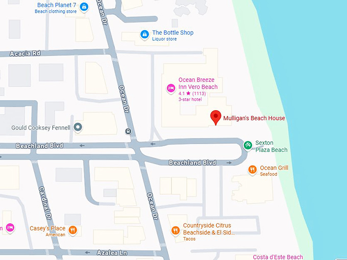mulligan’s beach house map