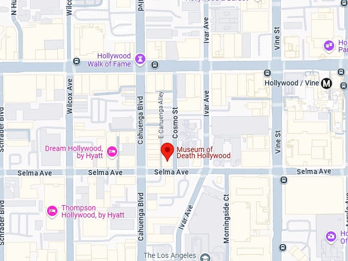 16. museum of death hollywood map