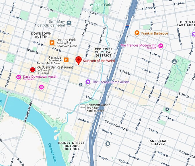 16. museum of the weird map