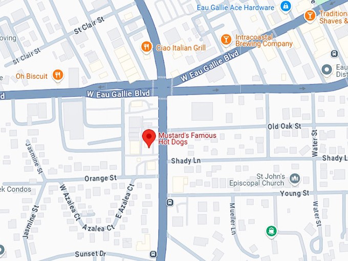 mustard's famous hot dogs (1288 n harbor city blvd) map