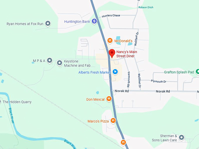 16. nancy's main street diner map