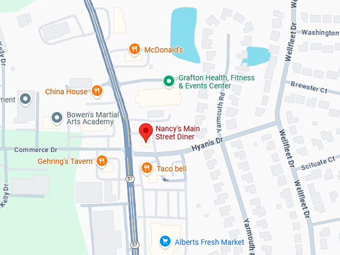 16. nancy&rsquo;s main street diner map