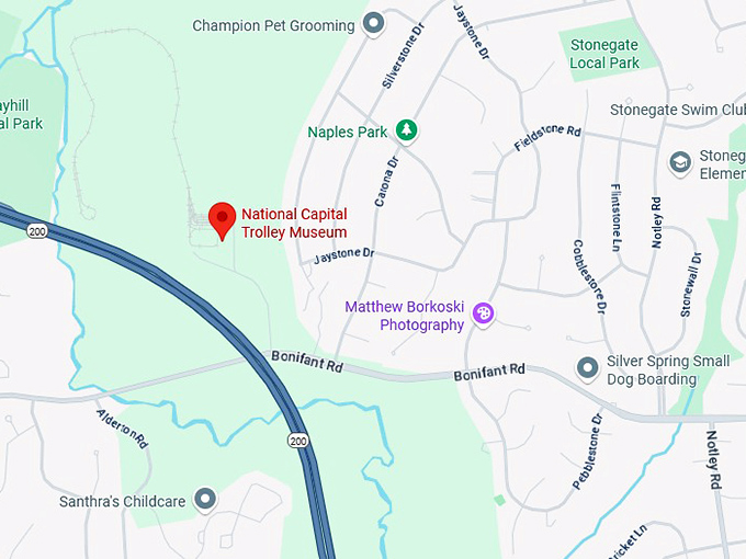 16. national capital trolley museum map