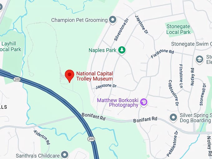 16. national capital trolley museum map