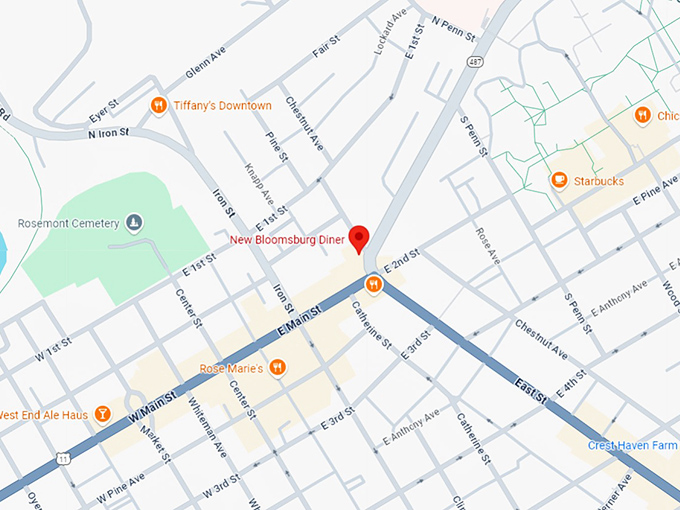 16. new bloomsburg diner map