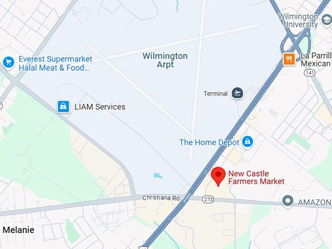 16. new castle farmers market (taqueria los jarritos) map