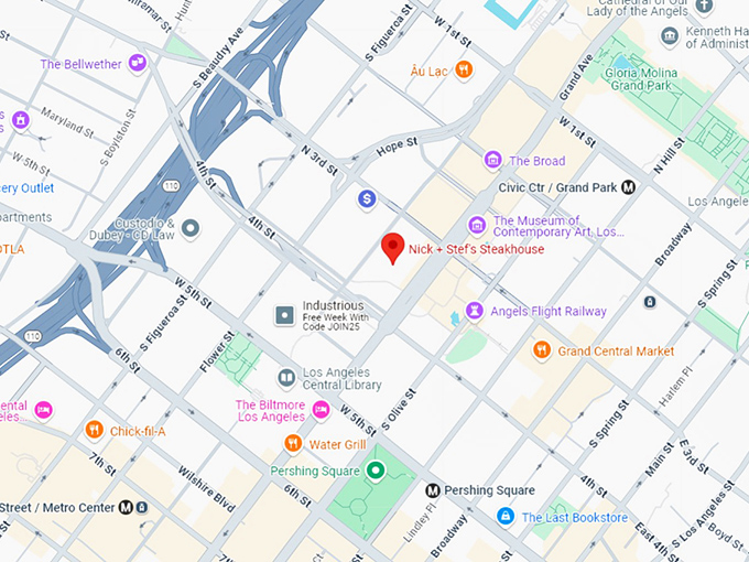 16. nick and stef’s steakhouse map