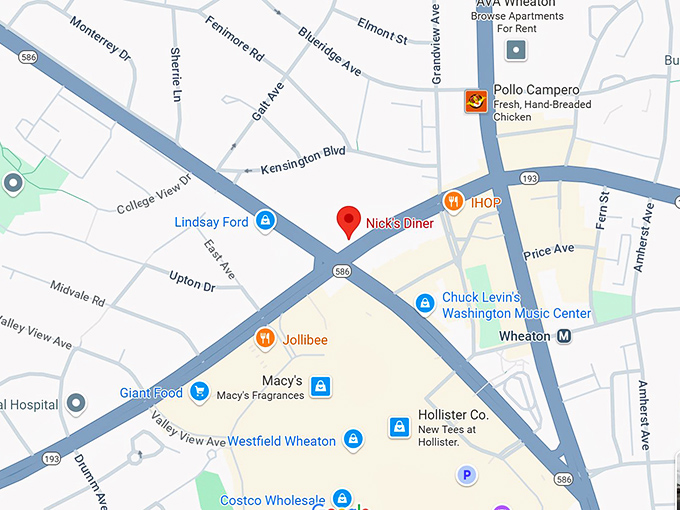 16. nick's diner map