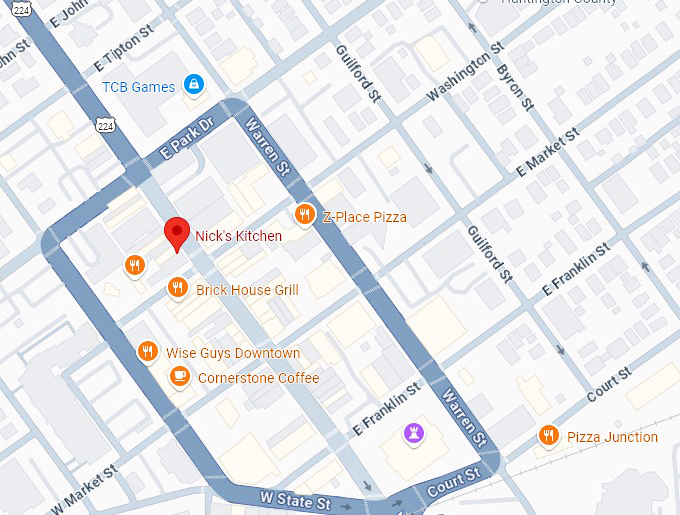 16. nick's kitchen map