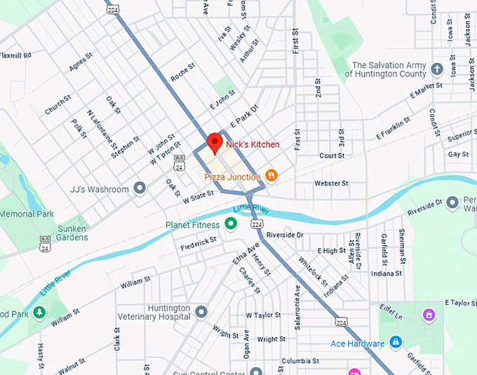 16. nick's kitchen map