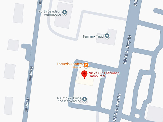 16. nick's old fashioned hamburger map