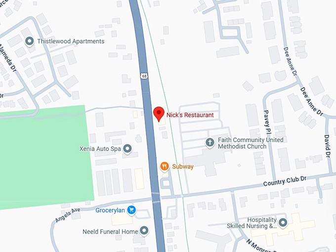 16. nick's restaurant map