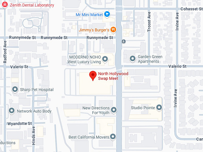 north hollywood swap meet map