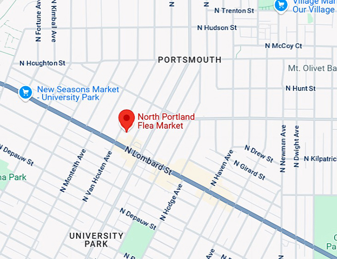 16. north portland flea market map