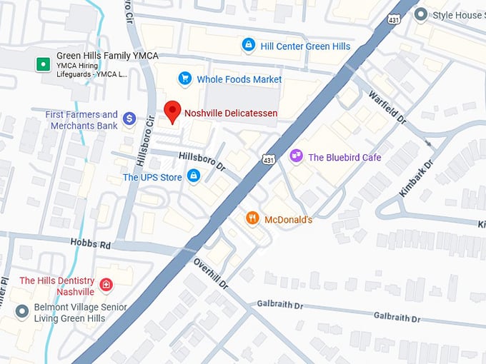 16. noshville delicatessen map