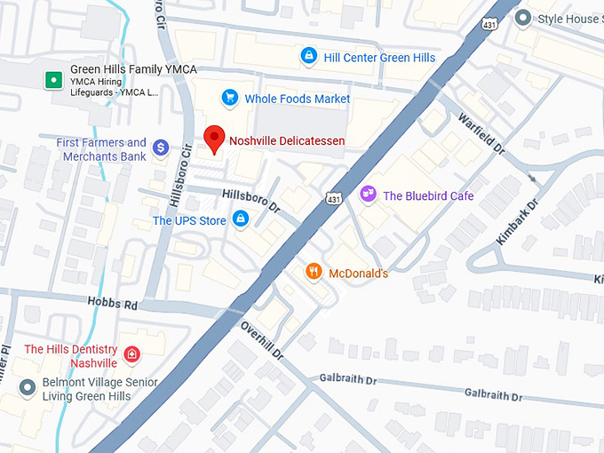 16. noshville delicatessen map