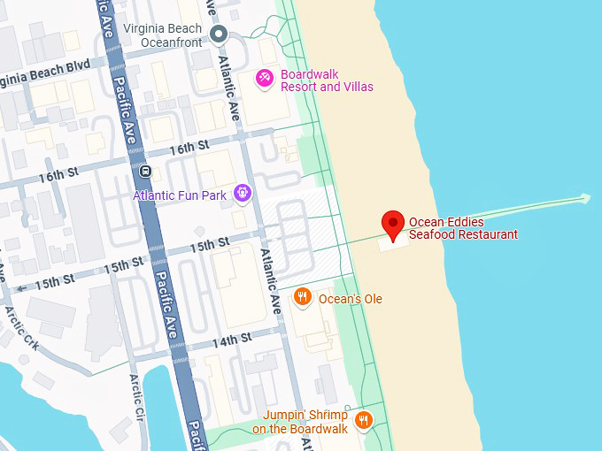16. ocean eddies seafood restaurant map