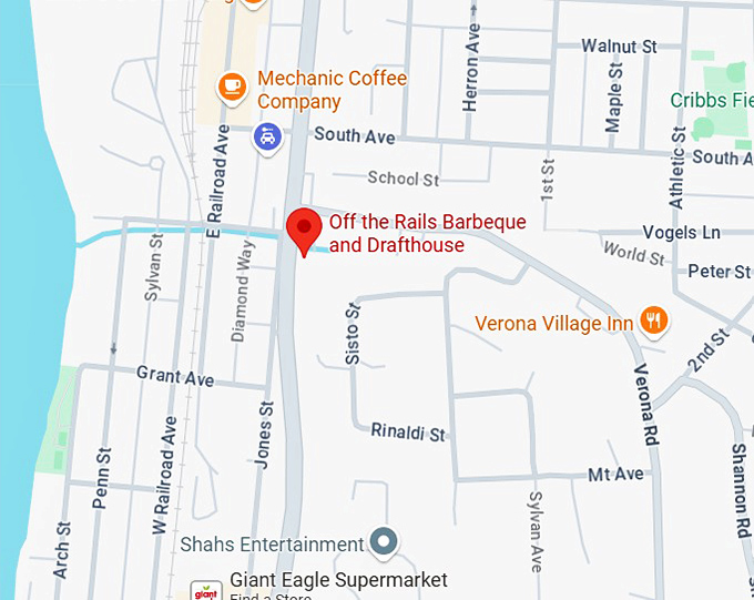 16. off the rails barbeque and drafthouse map