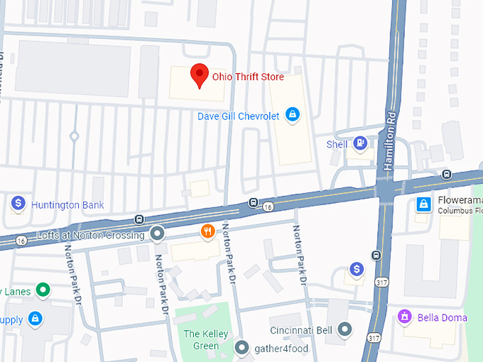 16. ohio thrift store (4618 e broad st) map