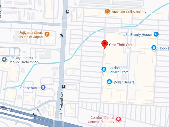 16. ohio thrift store (5738 columbus square) map