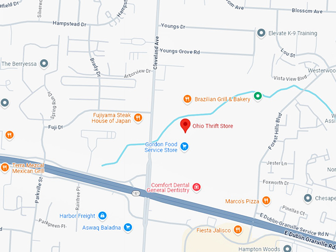 16. ohio thrift store map
