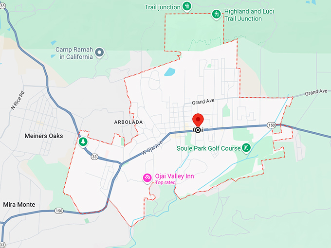 16. ojai, ca map