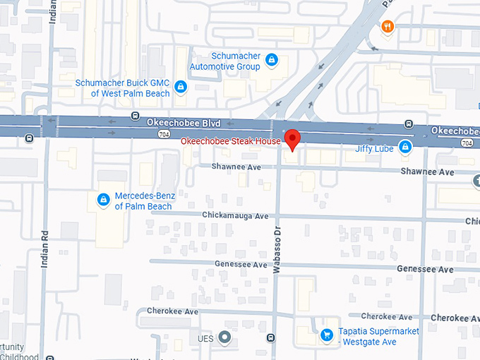 16. okeechobee steak house map