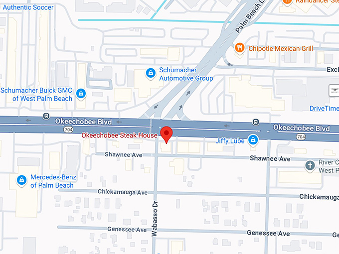16. okeechobee steak house map
