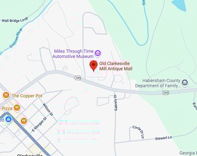 16. old clarkesville mill antique mall map