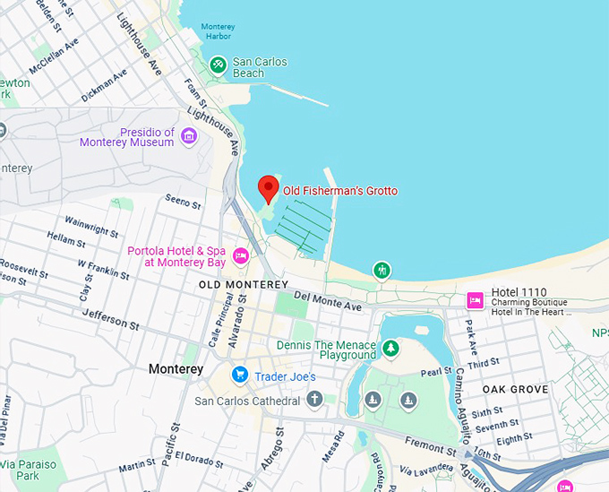 16. old fisherman&rsquo;s grotto map