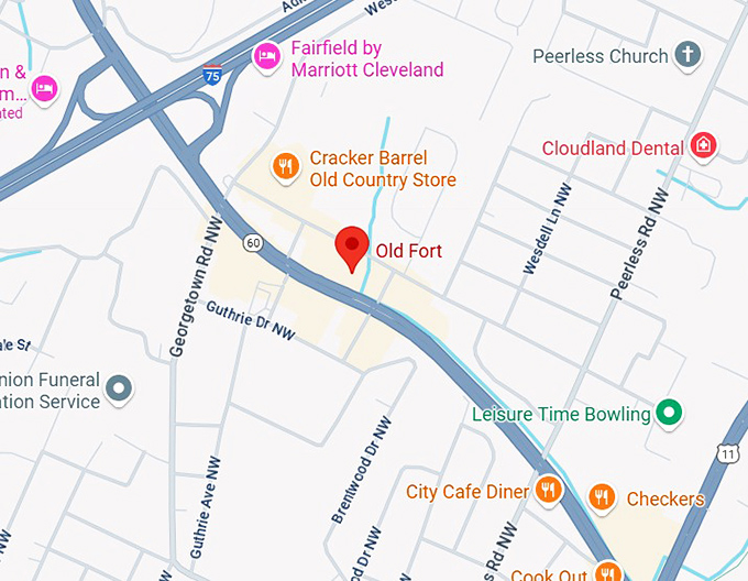 16. old fort restaurant map