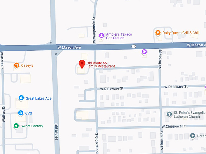 16. old route 66 family restaurant map