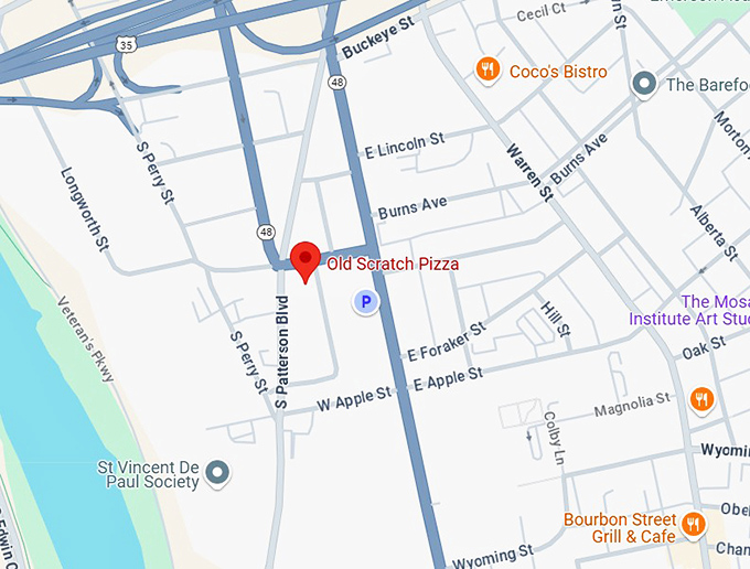 16. old scratch pizza map