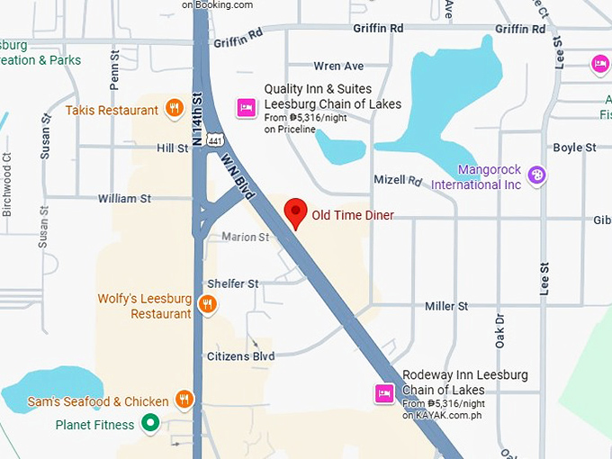 16. old time diner map