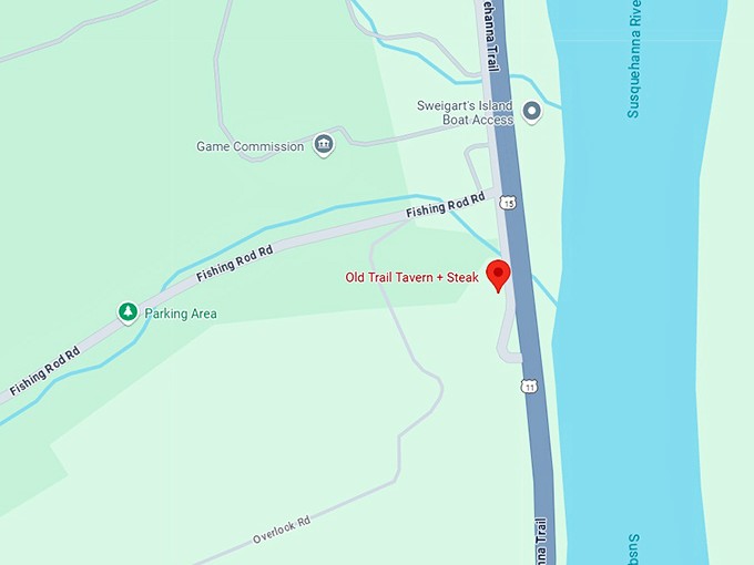 16. old trail tavern + steak map