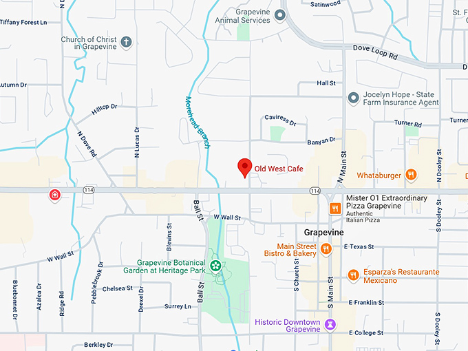 16. old west cafe map