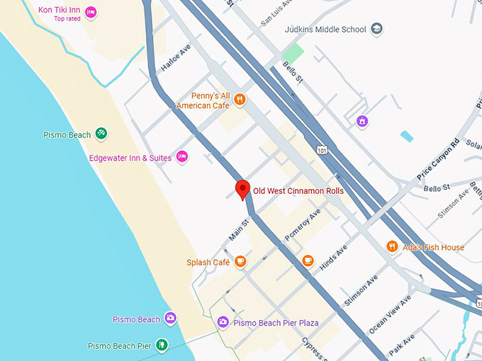 16. old west cinnamon rolls map