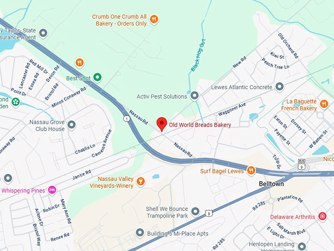 16. old world breads bakery map