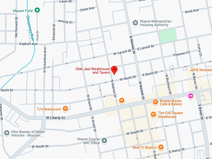 16. olde jaol steakhouse and tavern map