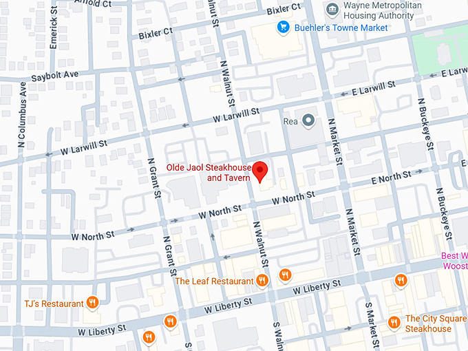 16. olde jaol steakhouse and tavern map