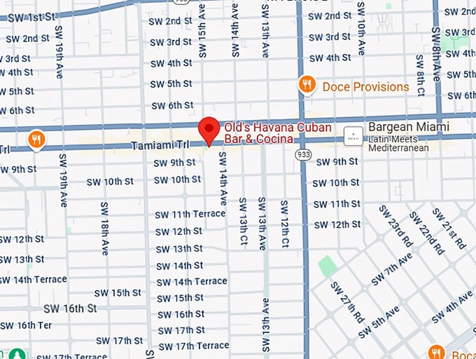 16. old's havana cuban bar & cocina map