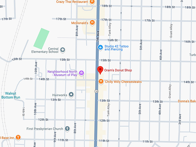 16. oram's donut shop map