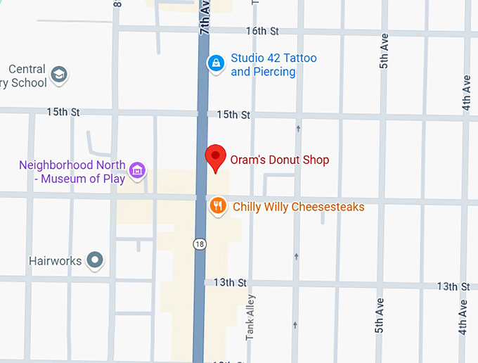 16. oram's donut shop map