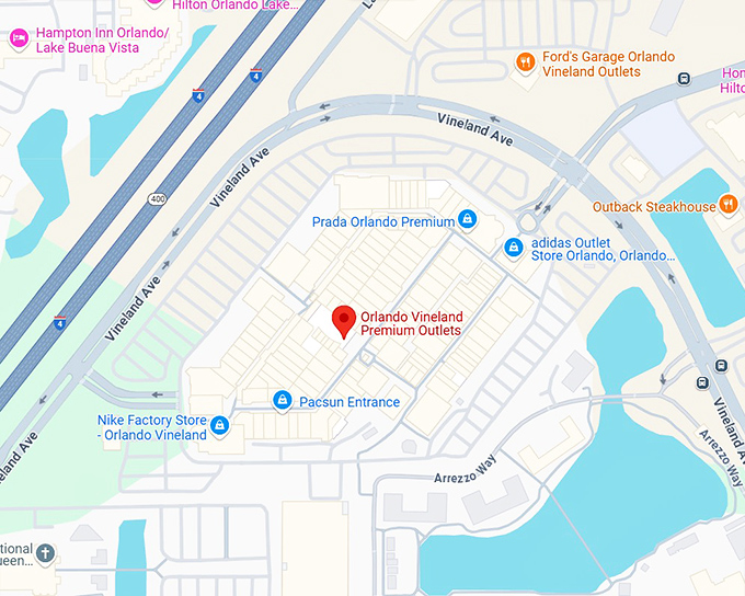 16. orlando vineland premium outlets map