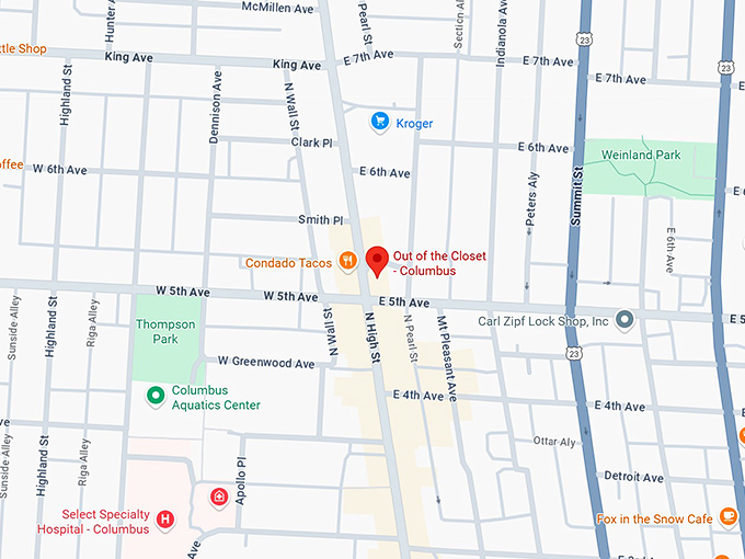 16. out of the closet columbus map